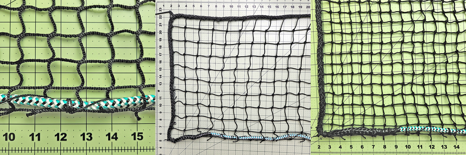 Netting Border Selection - Weighted Rope Bottom Edge - Custom Netting ...
