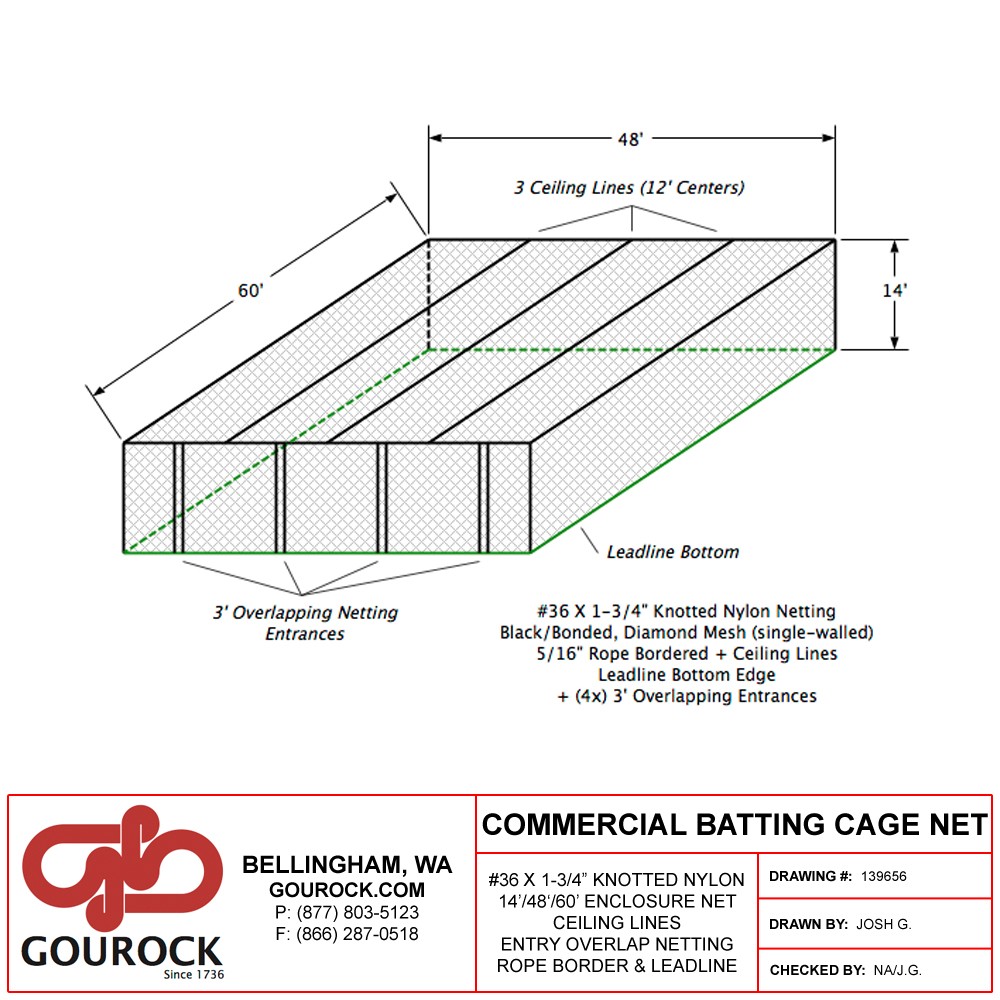 Batting Cage Nets, Batting Cages, Baseball Batting Cage, Nylon Cages ...